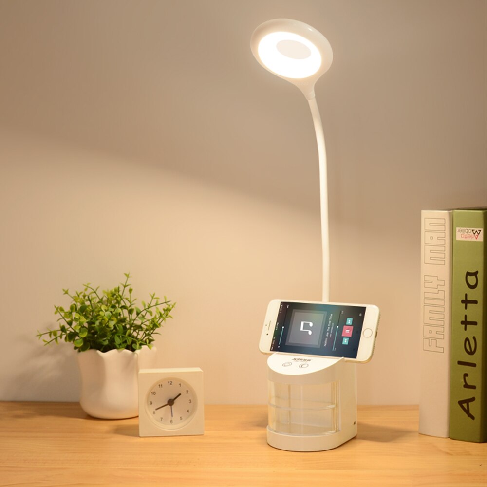 LED Desk Lamp with Night Light Brush Pot Base 3 Mo... – Vicedeal
