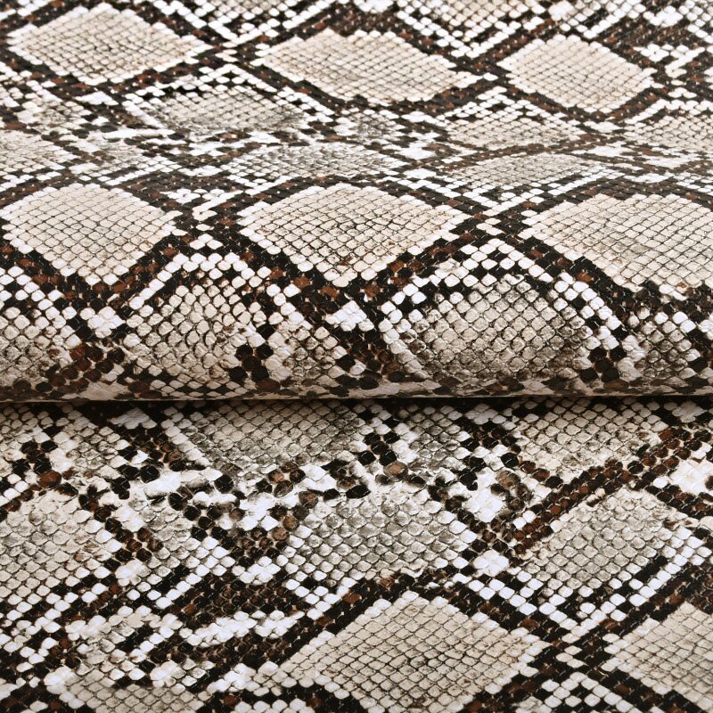 25*34cm PU Snake grain artificial faux leather fab... – Grandado