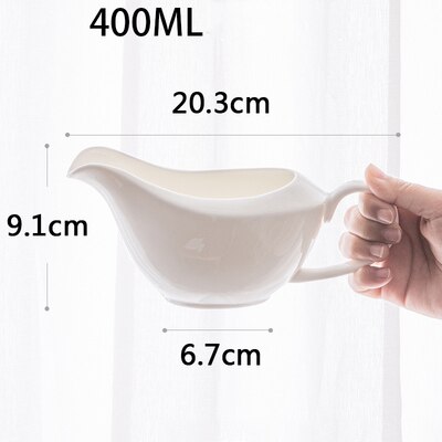 Pure white ceramic sauce bucket Western tableware ... – Vicedeal