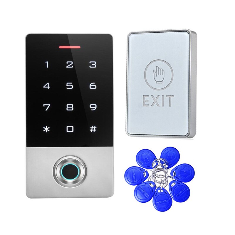 with 10 tags exit button 125KHZ ID Outdoor Fingerp... – Vicedeal