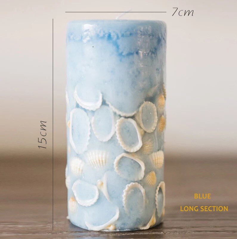 LONG Shell candle cylindrical cylindrical candle m... – Grandado