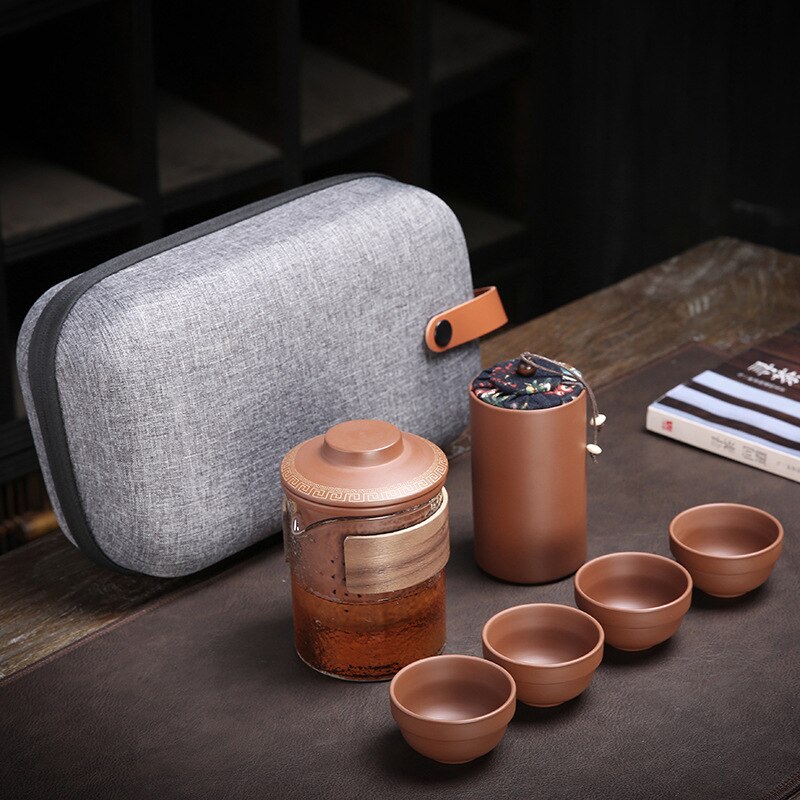 Travel tea set portable teapot teacup mug teapot t... – Grandado
