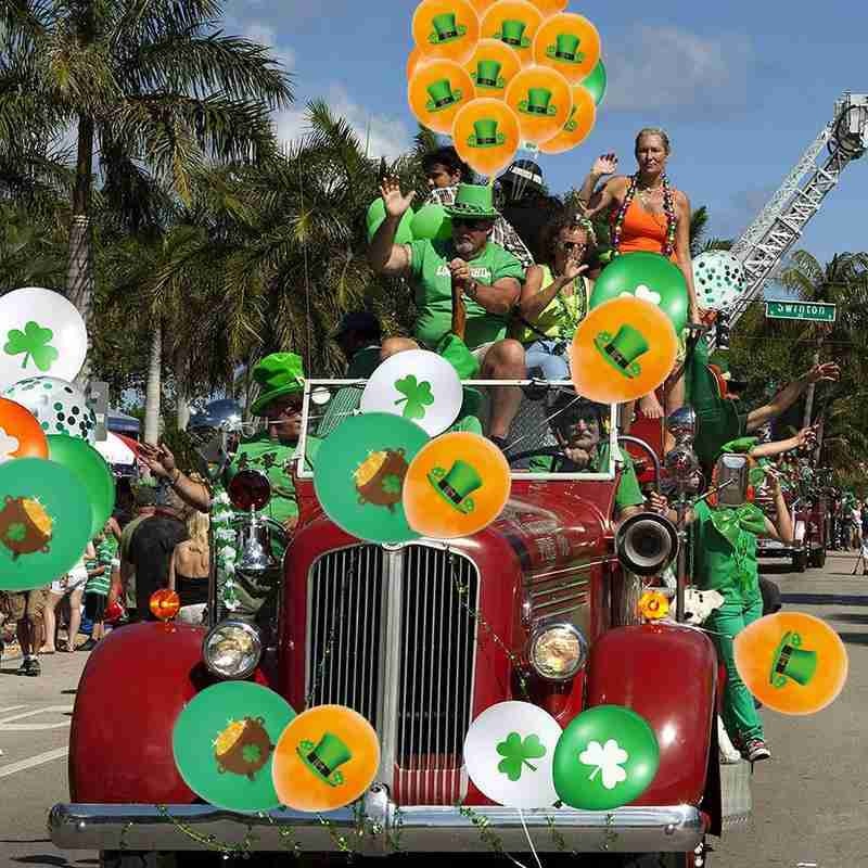 Green Latex Balloon Set Shamrock Balloon St. Patri... – Grandado