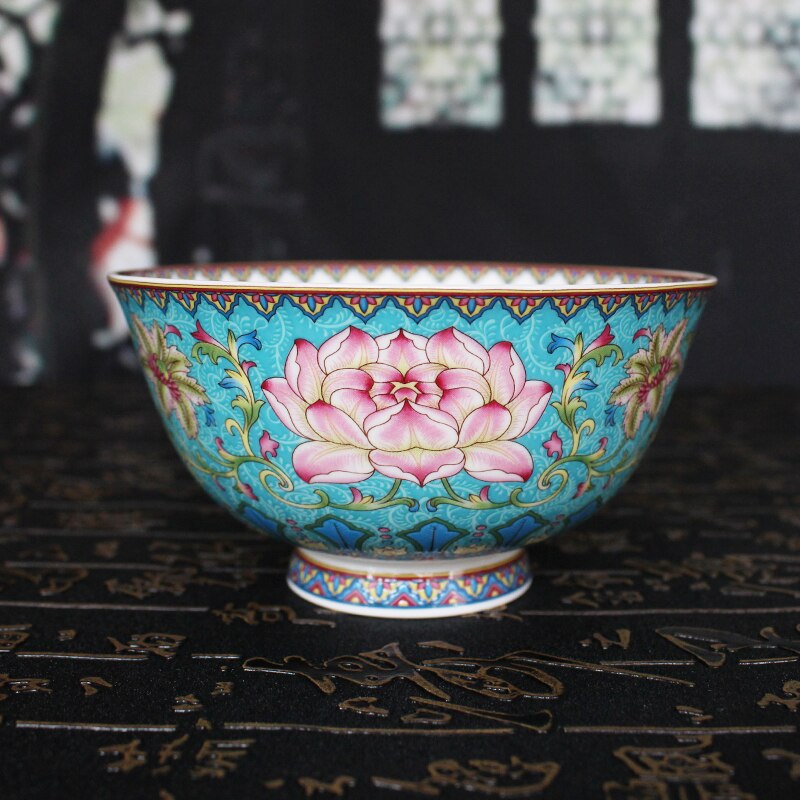 4.5/6 inch Jingdezhen Ceramic High Feet Bowl Vinta... – Vicedeal