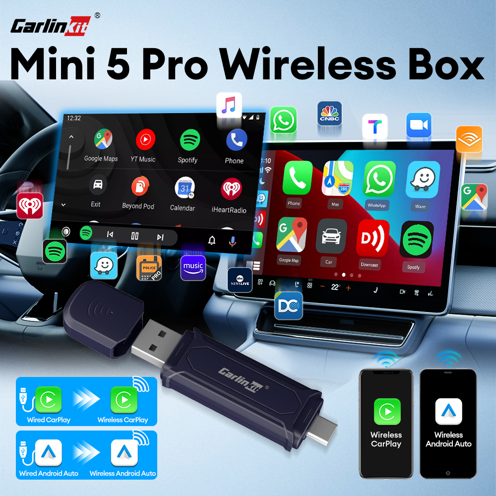 CarlinKit 5.0 Mini 5 Pro Smart CarPlay USB Dongle ... – Grandado