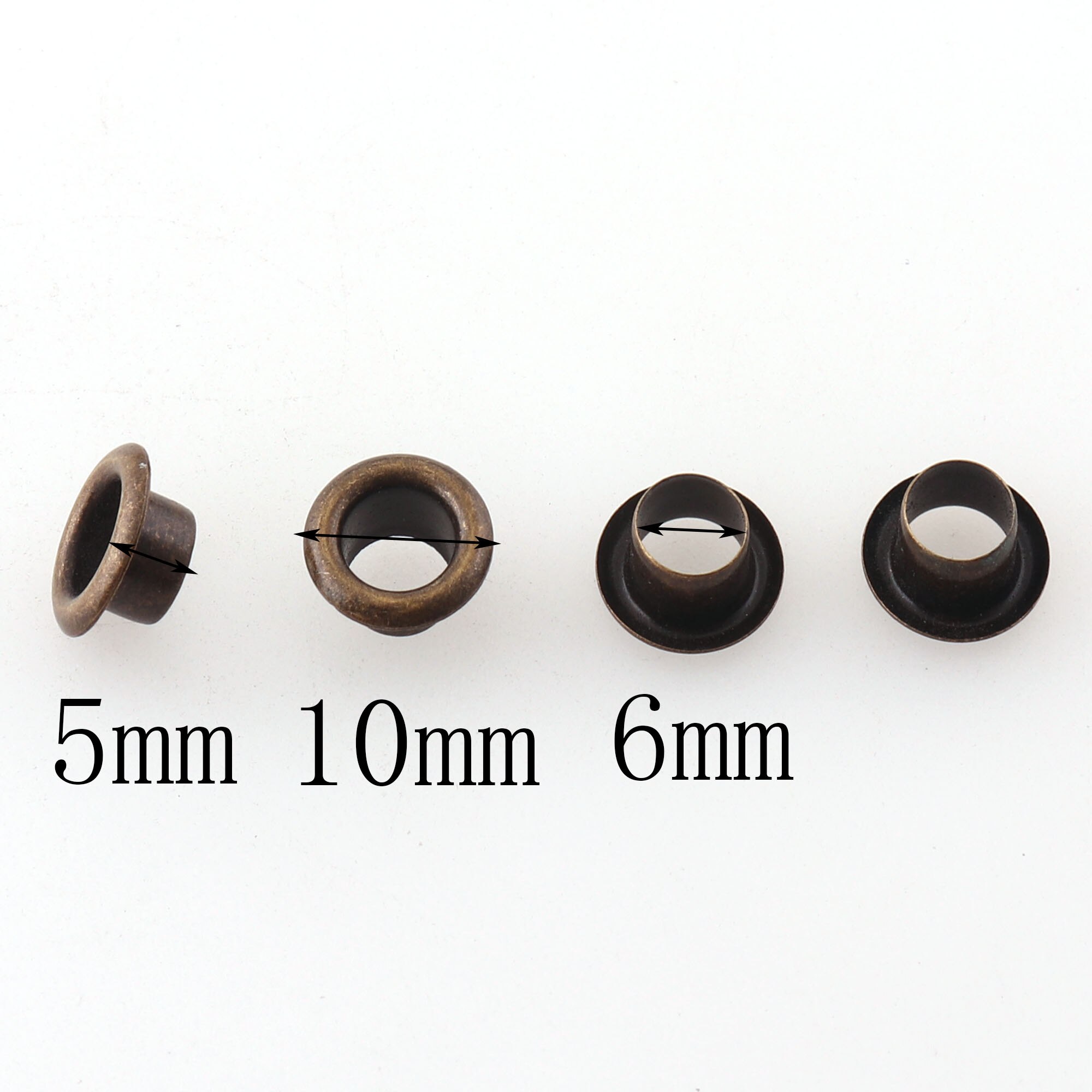 100pcs 6mm bronz Eyelets With gasket Round Grommet... – Vicedeal