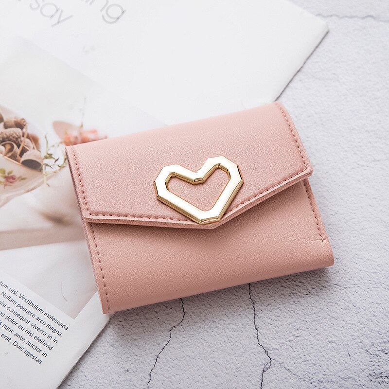 Short Wallet Female Korean Heart-Shaped Small Wall... – Grandado