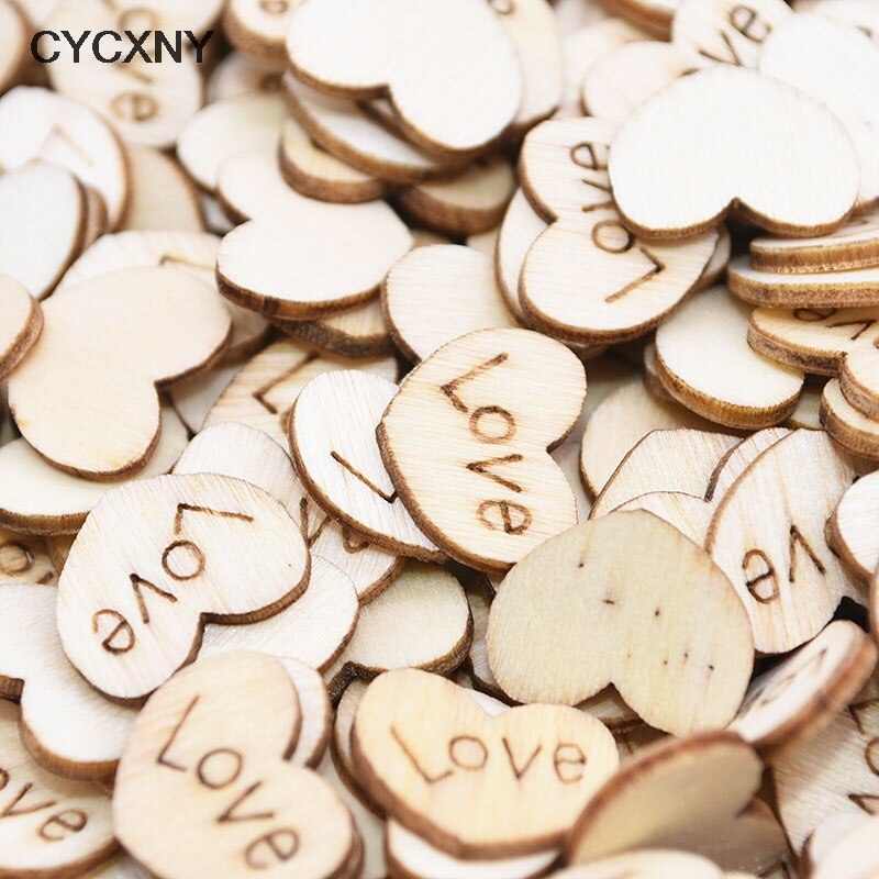 100pcs Mini Love Heart Table Decoration Rustic Woo... – Grandado