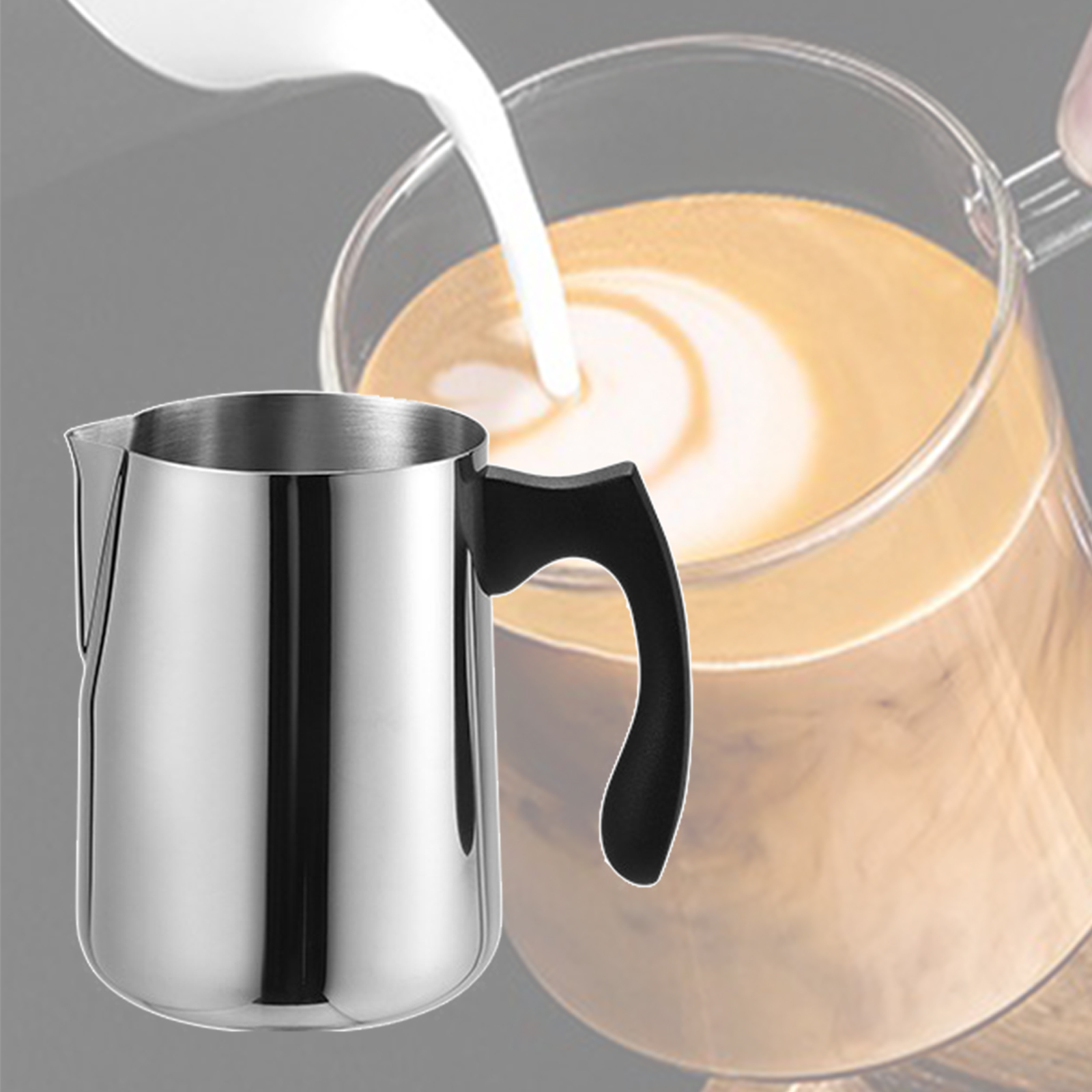 600ml/1000ml Milk Frothing Pitcher Jug Stainless S... – Vicedeal