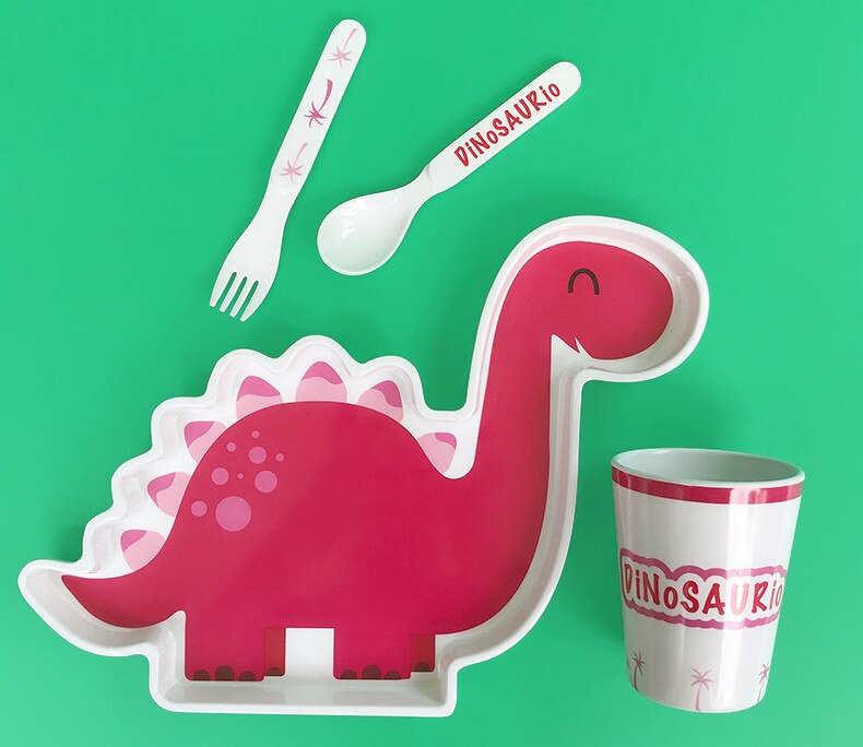 Dinosaurus Diner Plaat Set Kinderen Servies Tyrann... – Grandado