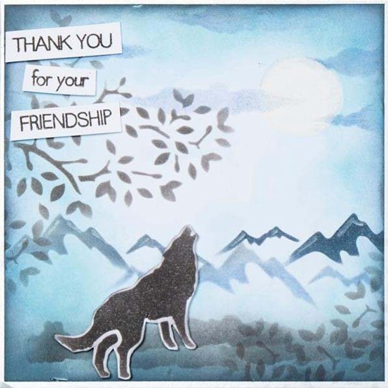6x6inch Wild Wolf Plastic Stencils For DIY Scrapbo... – Grandado