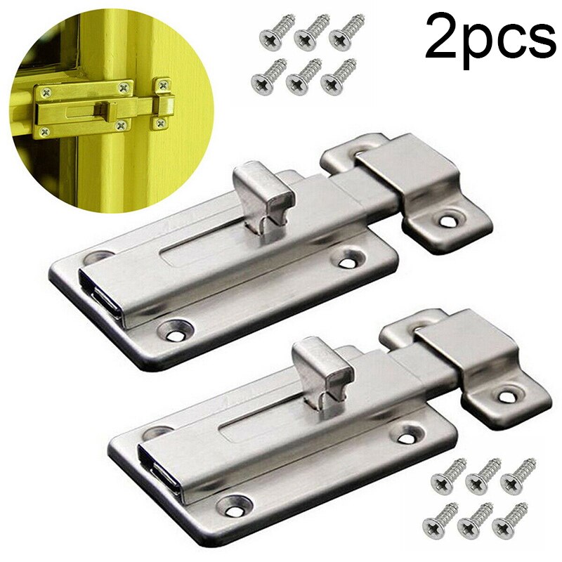 2pcs/set Door Bolts 3Inch Stainless Steel Door Loc... – Grandado