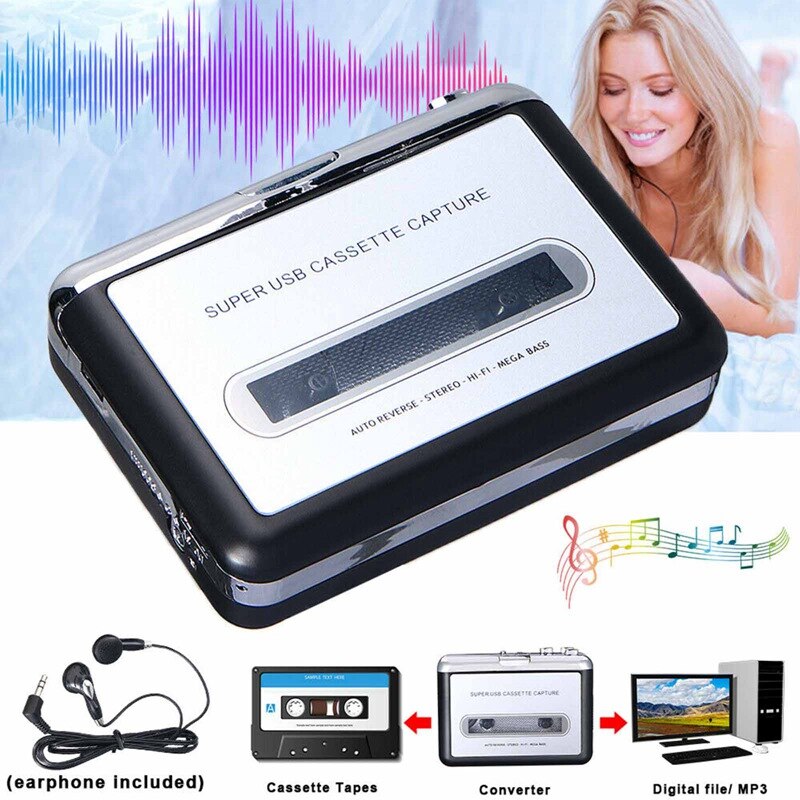 Usb Cassette Capture Radio Speler Draagbare Casset... – Grandado