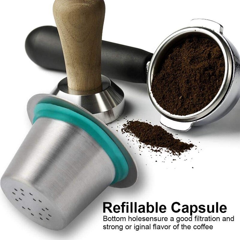 10PCS Refill Coffee Capsulas Stainless Steel Refillable for Nespress ...