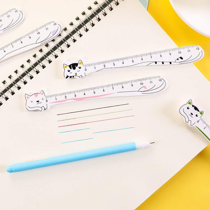 Wooden Cat Ruler Cute 12 cm Measuring Straight Rul... – Grandado
