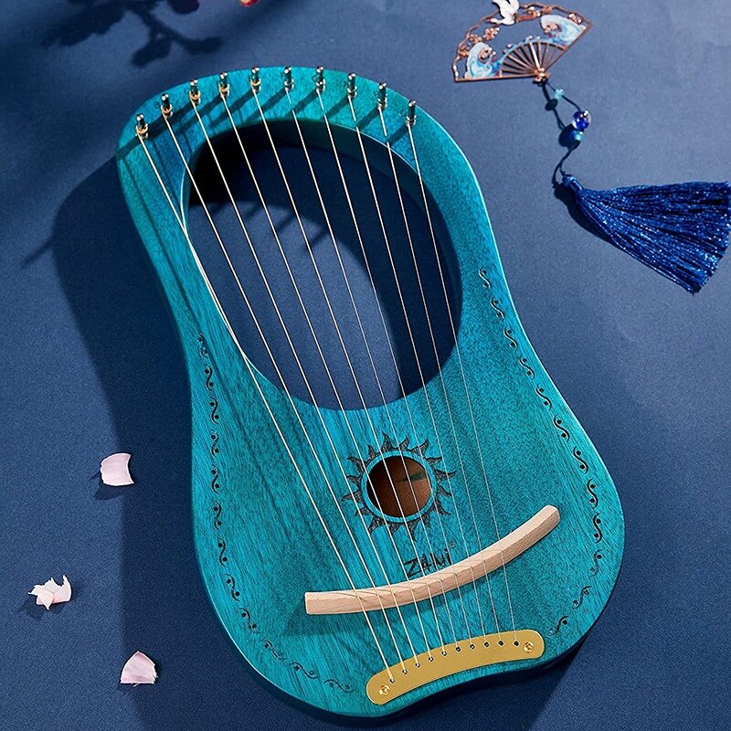 Zani Lyre Harp 10 Metal String Ancient Greece Styl... – Grandado