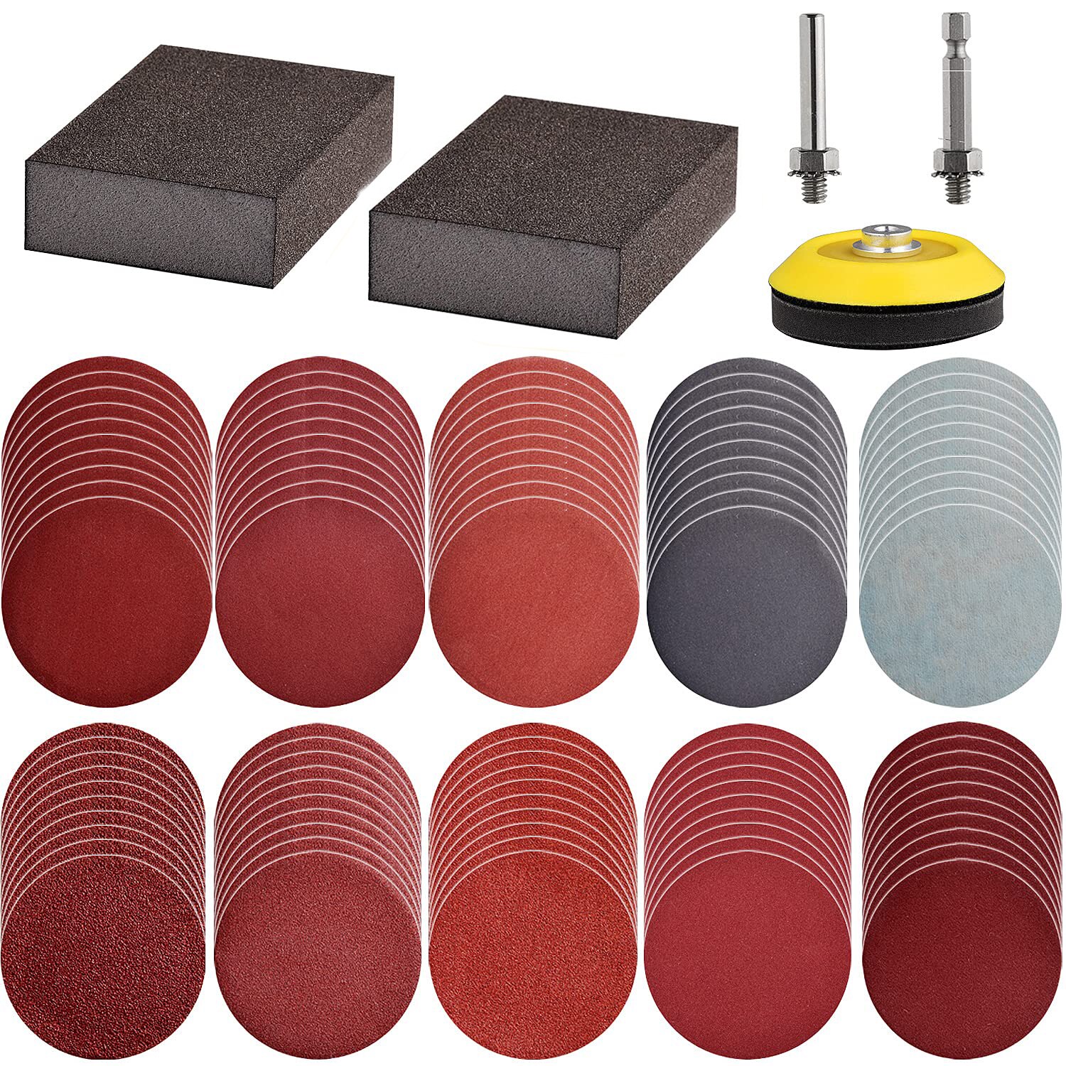 100pcs 3inch Sanding Discs Pad And 2 Polished Spon... – Vicedeal