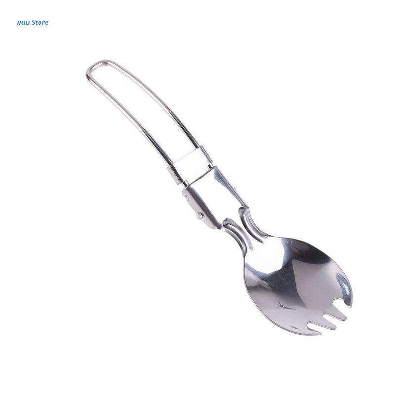 Foldable Spork Fork Spoon Stainless Steel Hiking C... – Vicedeal