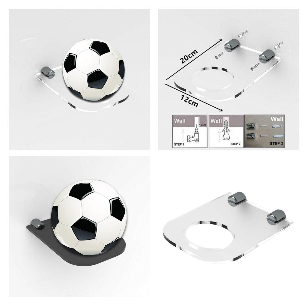 Wall Mount Voetbal Houder Bal Opslag Rack Acryl Di... – Grandado