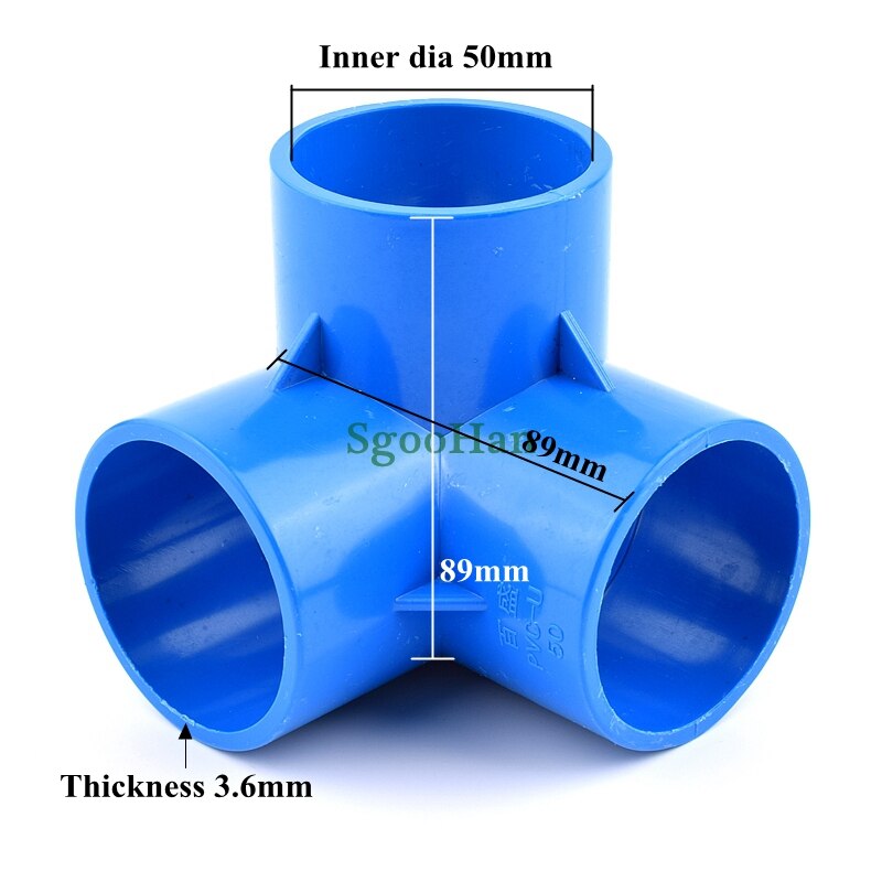 1Pc Big Size 50Mm Pvc Pijp 3/4/5/6 Manier Connecto... – Vicedeal