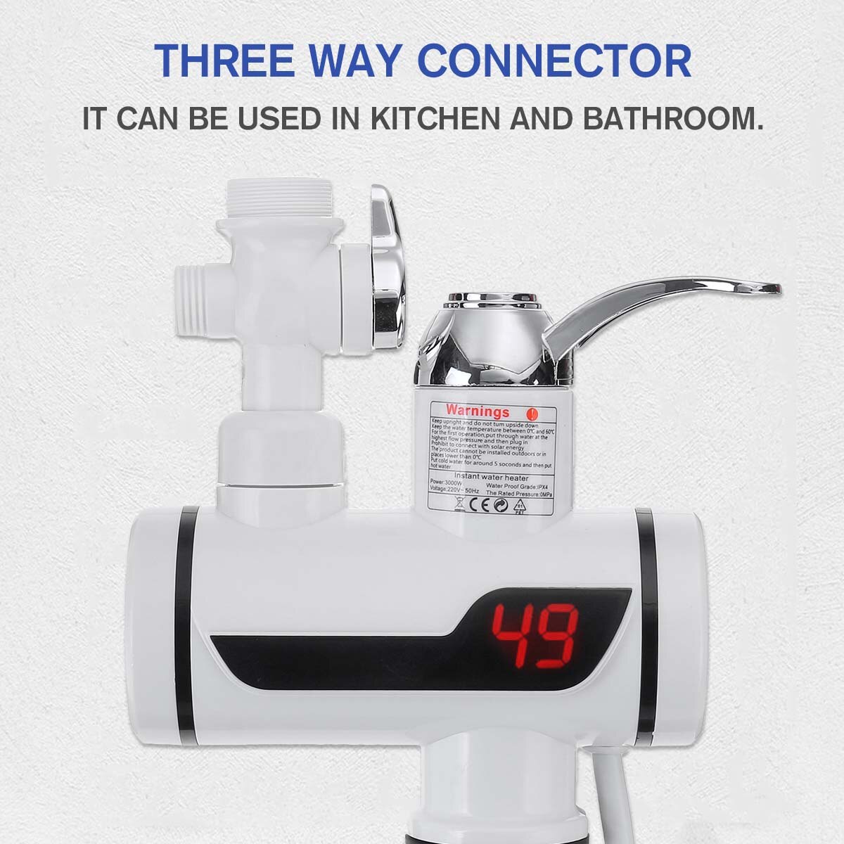 3000W Temperature Display Instant Electric Shower ... – Vicedeal