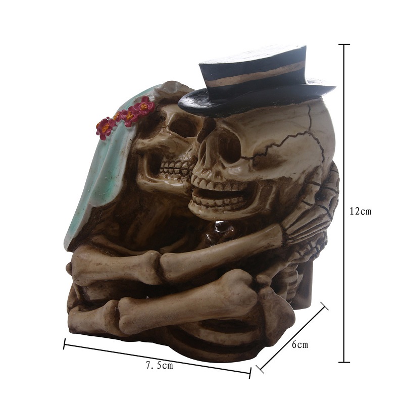 Human Skull Resin Skeleton Storage Hook Wall Mount... – Grandado