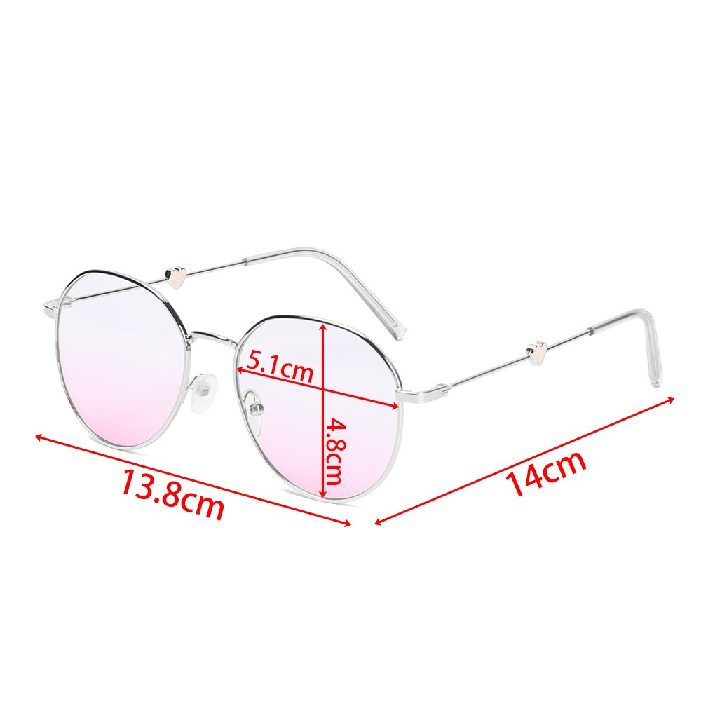 Pink Blush Gradient Myopia Glasses Women Round Met... – Vicedeal