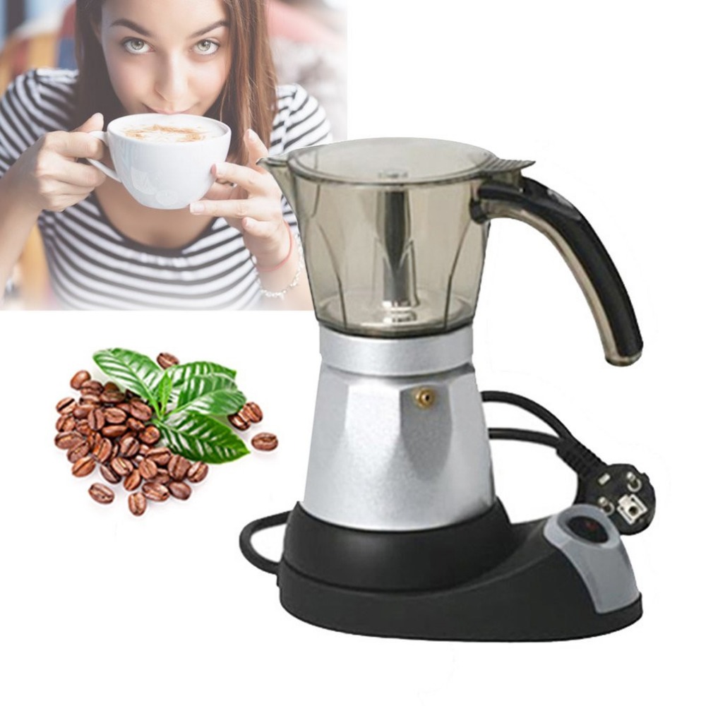 3 to 6 Cup Electric Moka Coffee Pot Percolators To... – Grandado