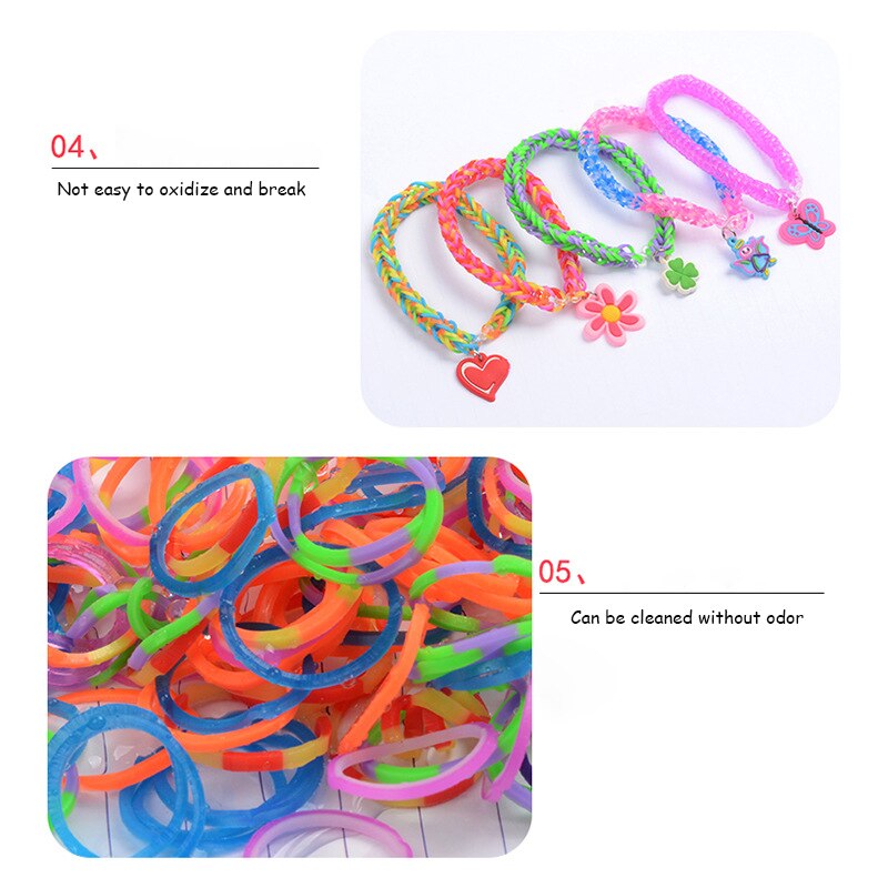 DIY Handmade Toy Rainbow Hand-knitted Color Rubber... – Grandado