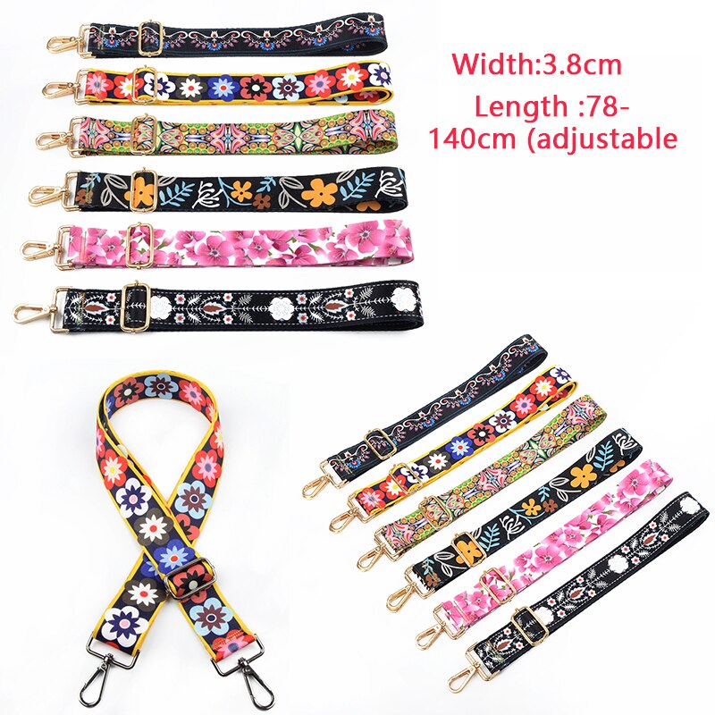 Colorful Bag Strap Belt Flower Replacement Wide St... – Grandado