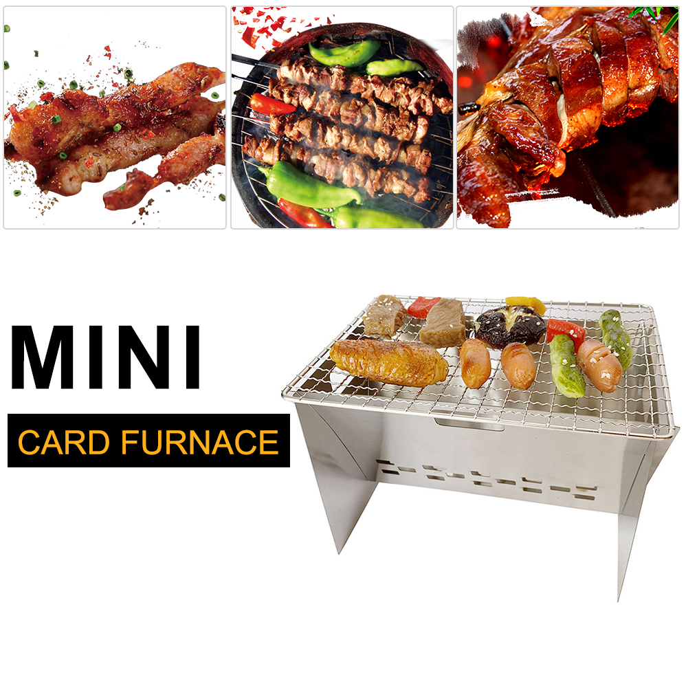 Outdoor Portable Folding Grills Stainless Steel Sm... – Grandado