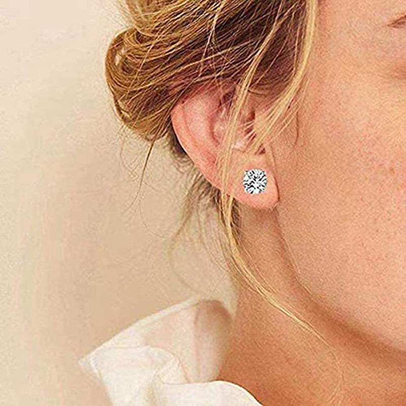 1 Pair 3-6mm Stud Earrings Set Hypoallergenic Doub... – Grandado