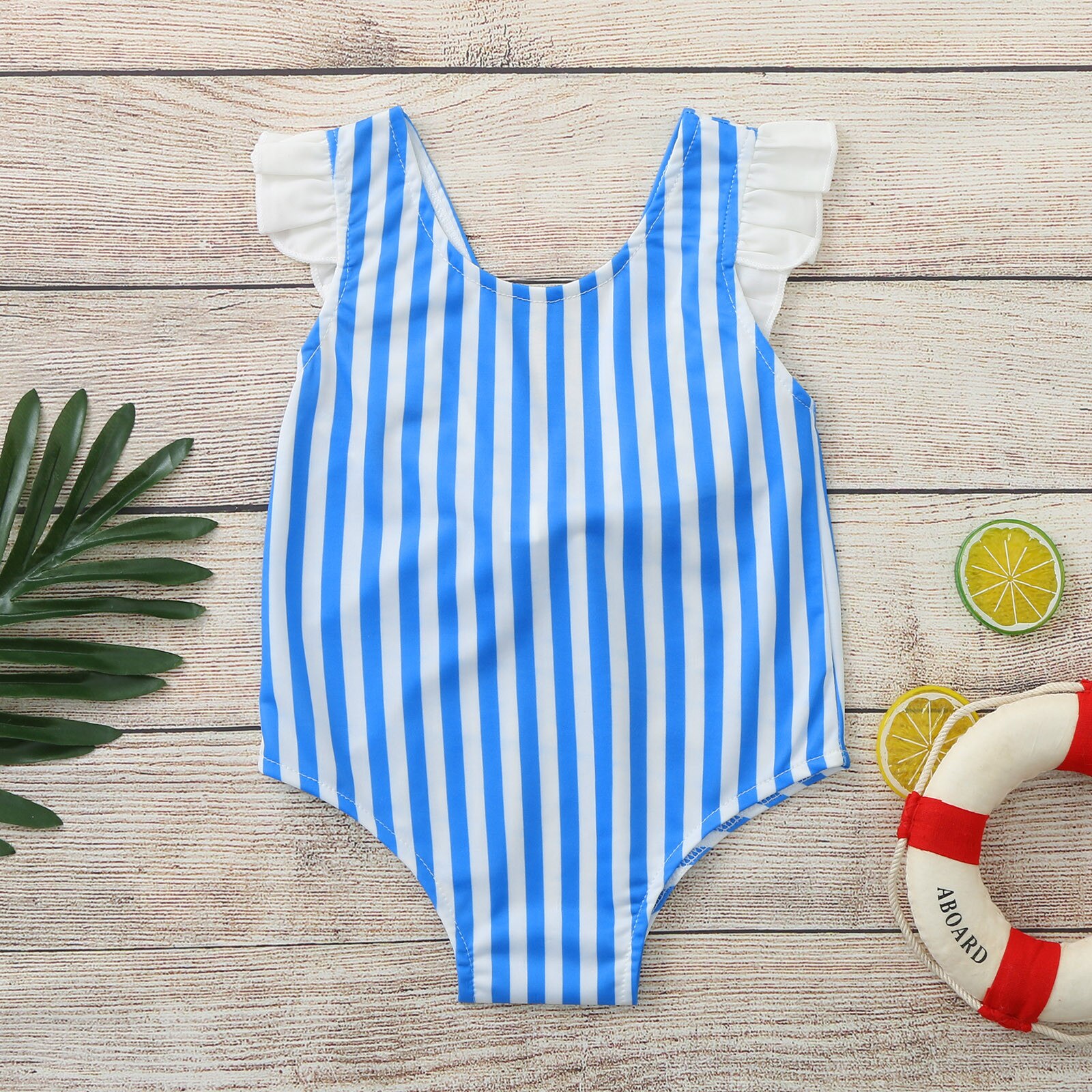 4# 6months-5years Blue Beach Stripes Toddler Kids ... – Vicedeal