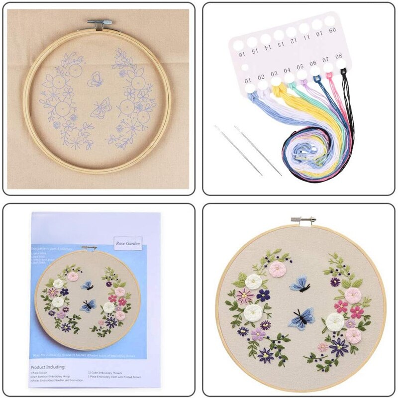 Full Range Of Embroidery Starter Kit with Pattern ... – Vicedeal
