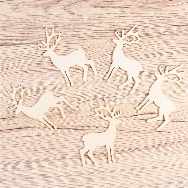DIY Wood Deer Crafts Sika Deer Graffit Wood Piece ... – Grandado