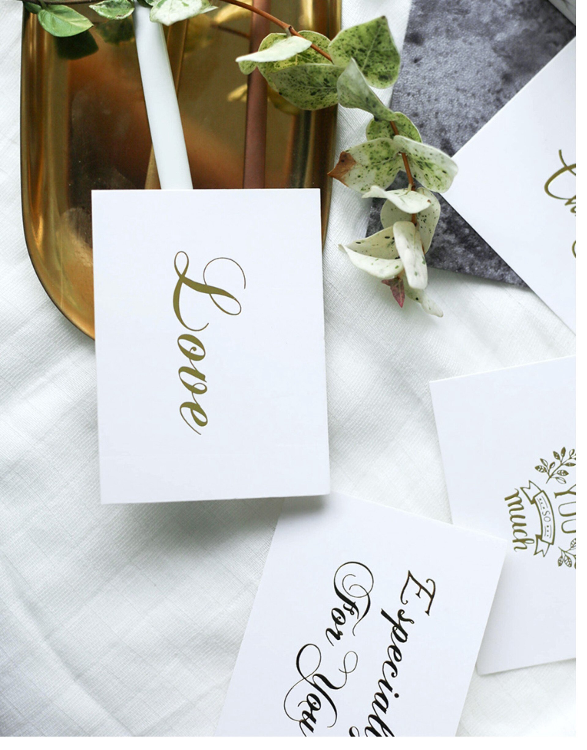 Mini Goud Dank U Wenskaarten Valentijn Gelukkige V... – Grandado