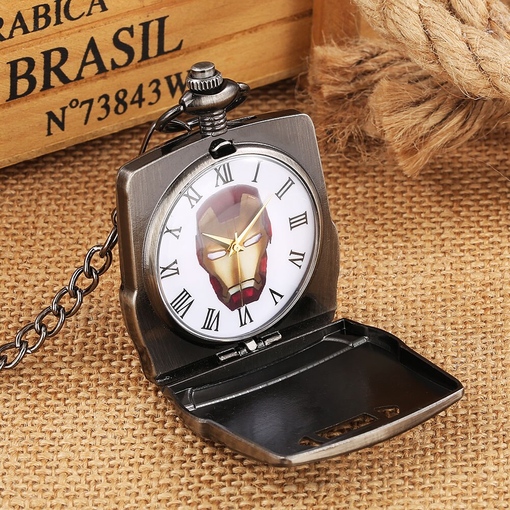 Personality Gun Black Men Quartz Pocket Watch Thic... – Grandado