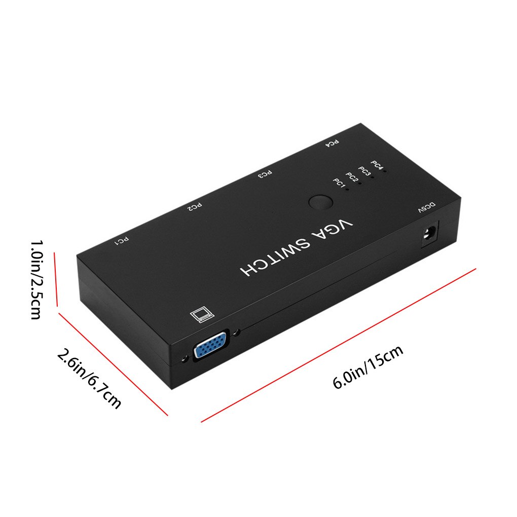 VGA Switch 4 In 1 Out VGA Video Switcher Converter... – Vicedeal