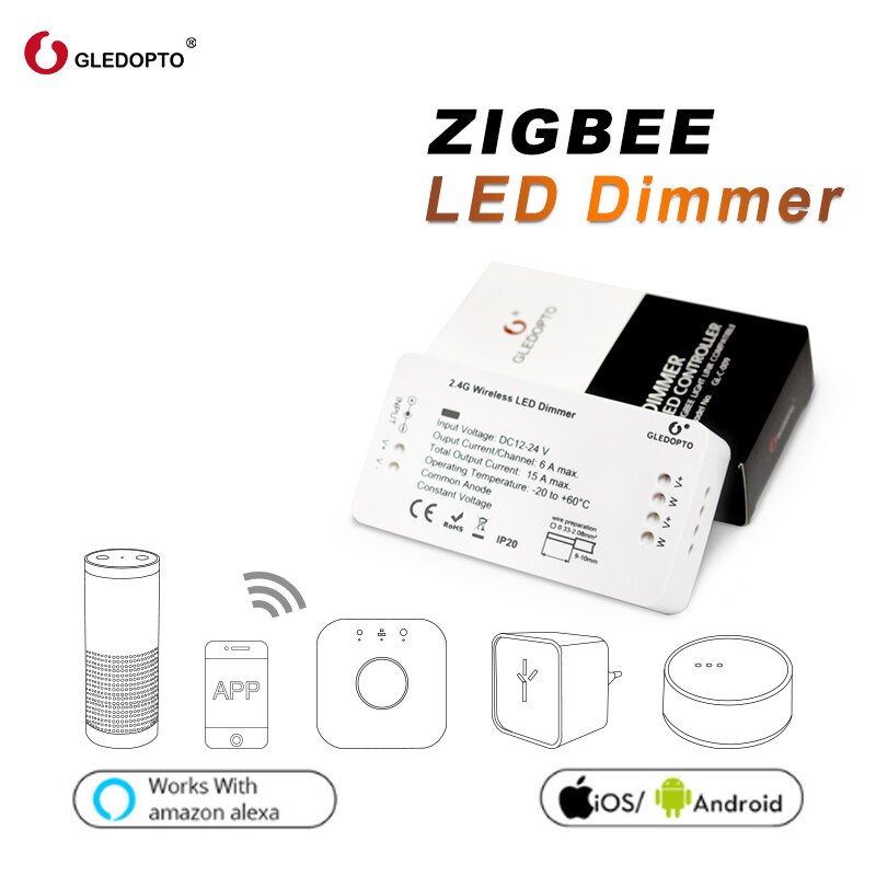 GLEDOPTO Zigbee Smart Led Dimmer Controller 12V Di... – Vicedeal