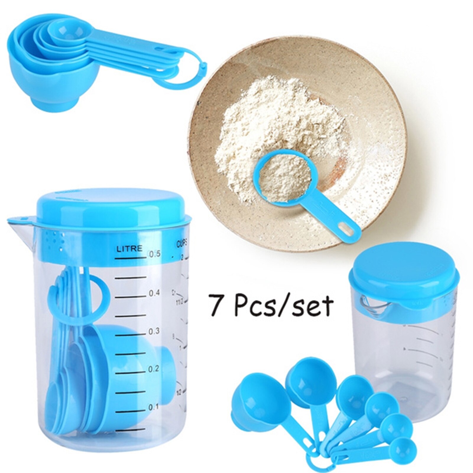 7PCS Combination Kitchen Flour Measuring Spoon Mea... – Vicedeal