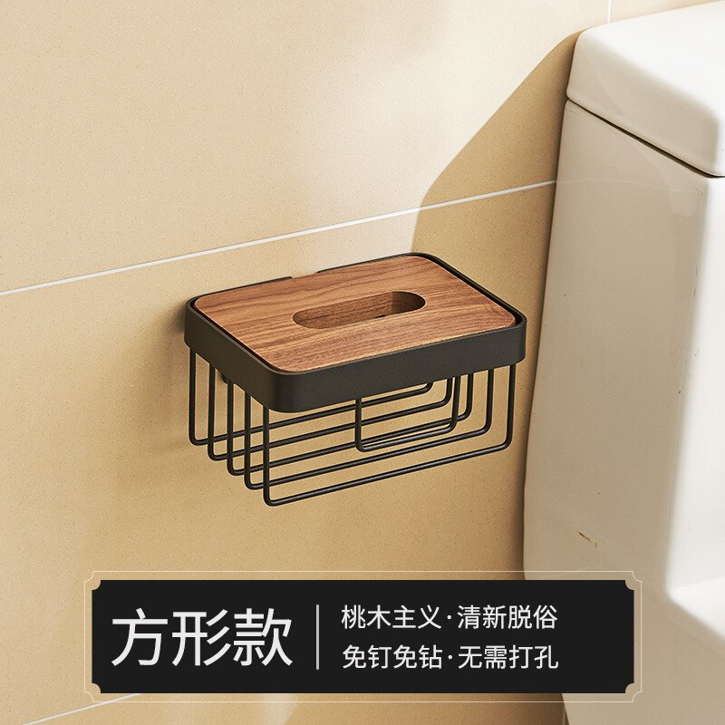 Wc Tissue Box Goud Hout Roll Papier Houder Toiletr... – Vicedeal