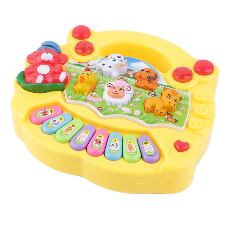 Cartoon Animal Farm Musical Toy 8 Tones Piano Lear... – Vicedeal