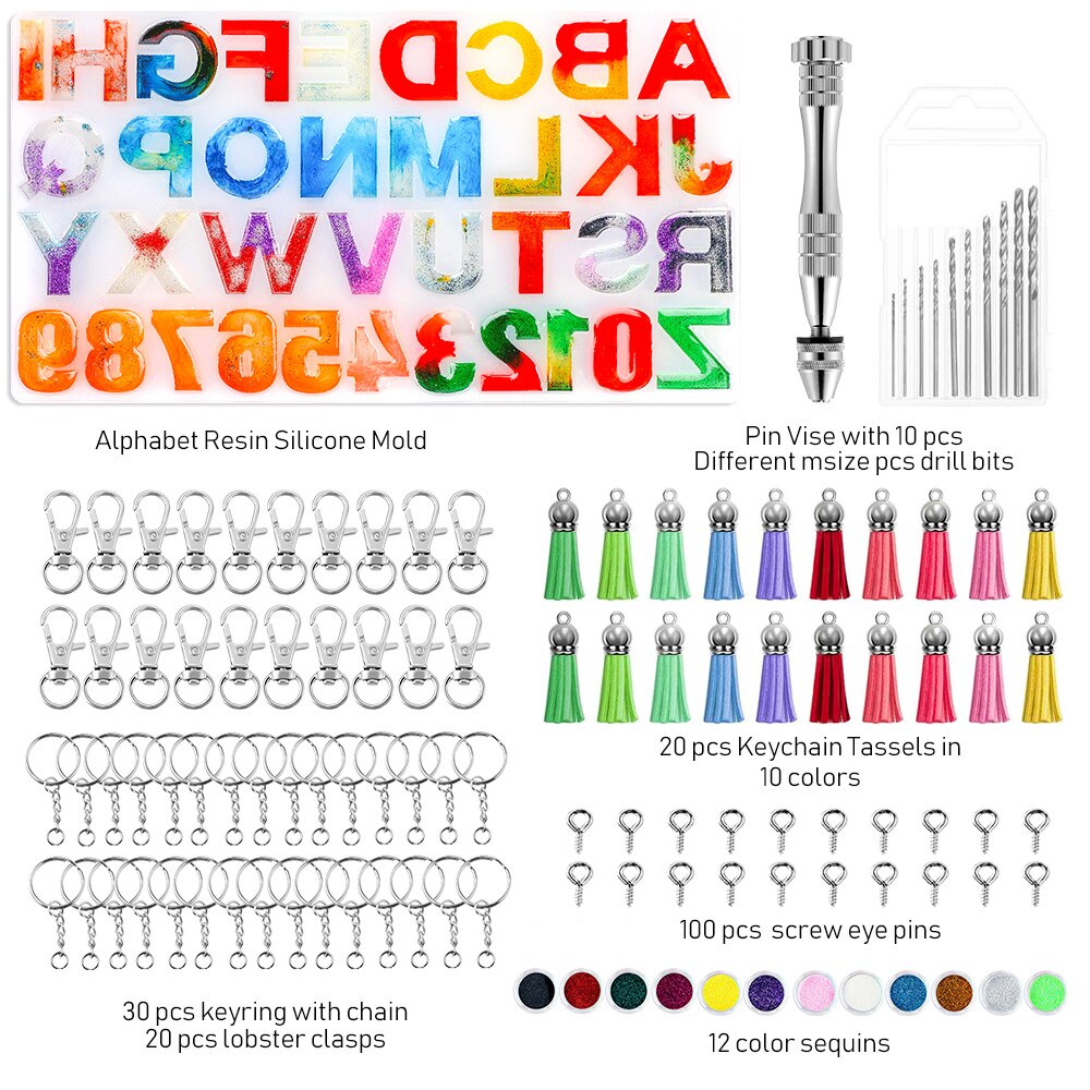 204Pcs/Set DIY Keychains Craft Making Resin Castin... – Vicedeal