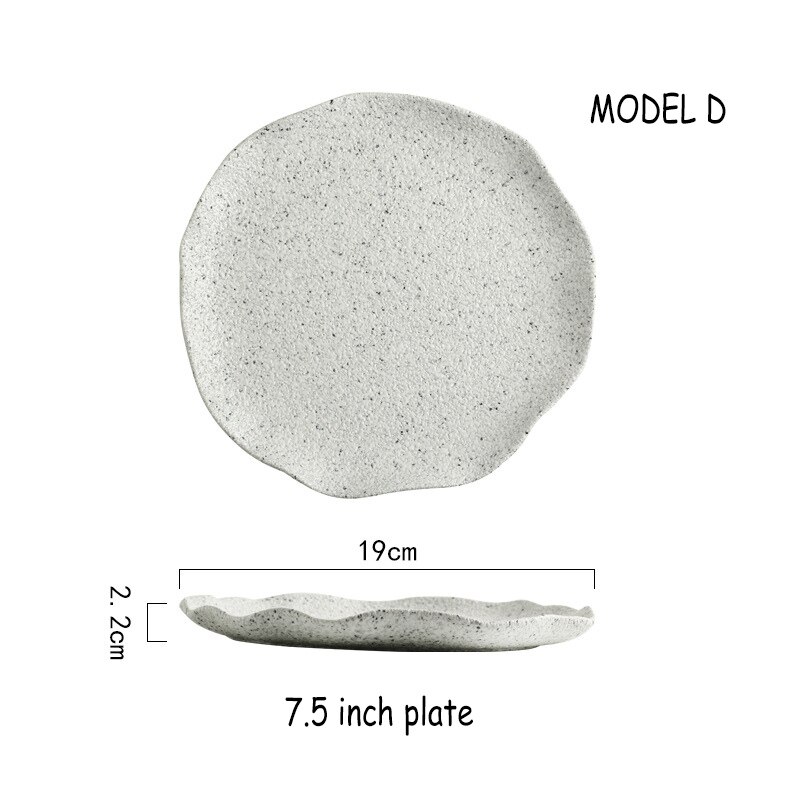 Plaat Soepkom Witte Bestek Servies Set Graniet Pla... – Vicedeal