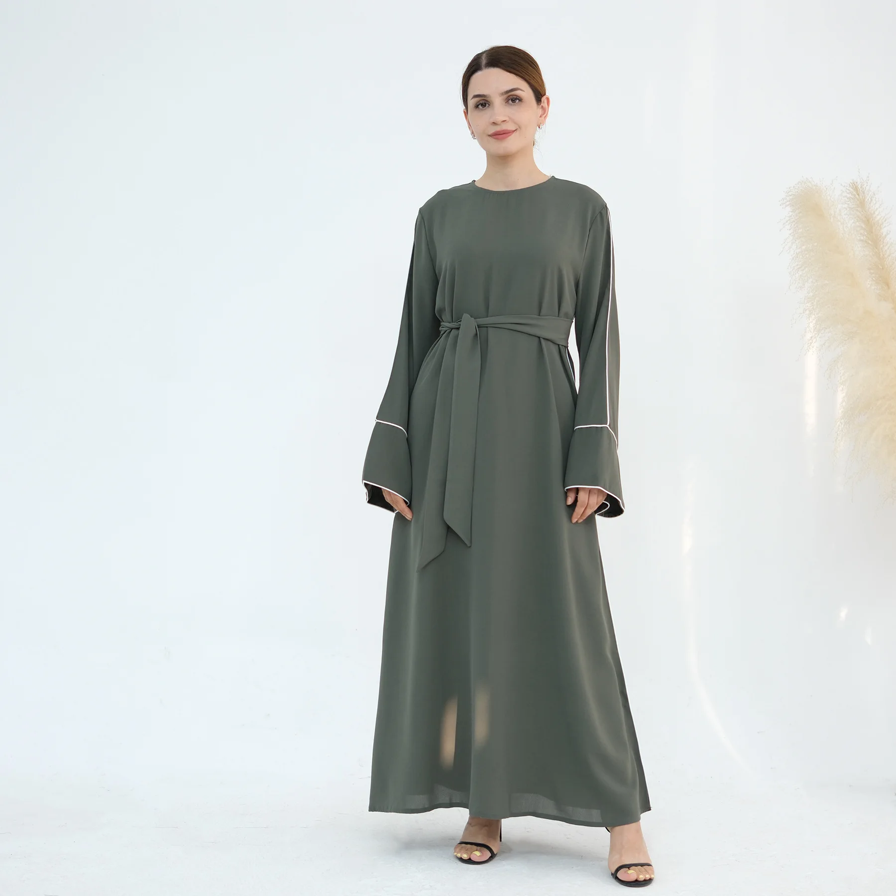 Eid Plain Closed Abaya Dress Silk Velvet Abayas fo... – Grandado