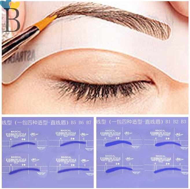 24pcs Brow Painted Eyebrow Stencil Model Template ... – Grandado