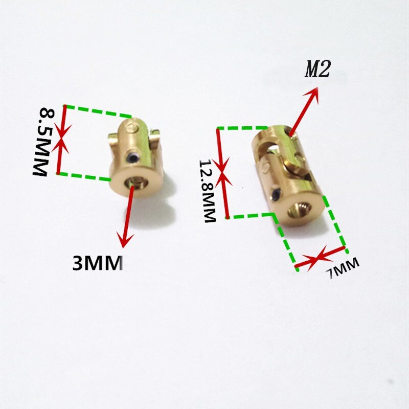 1PCS Mini coupling brass universal joint 3mmx3mm d... – Vicedeal