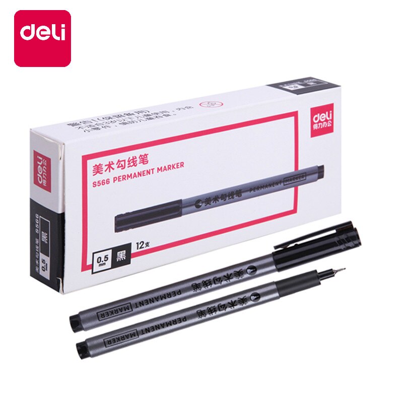 Deli 0.5mm Marker Pen 10pcs Art Sketch Pen Fiber B... – Vicedeal