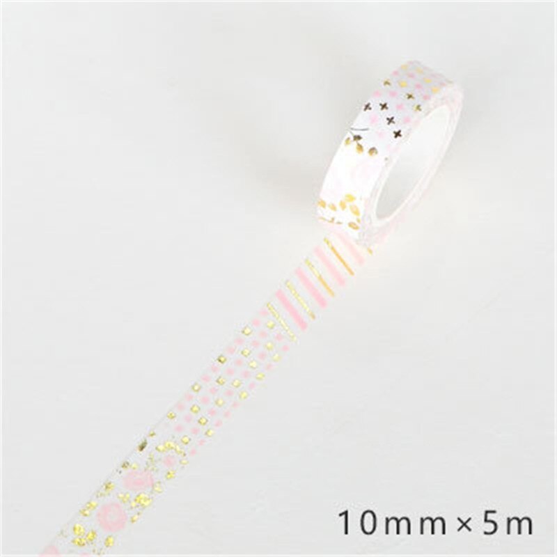 Golden Pink Foil Japanese Paper Washi Tape Masking... – Vicedeal