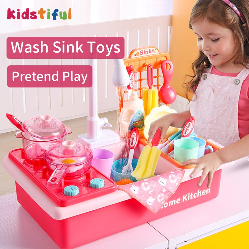 Dishwasher Water Basin Toy Kitchen Game Pretend Pl... – Grandado